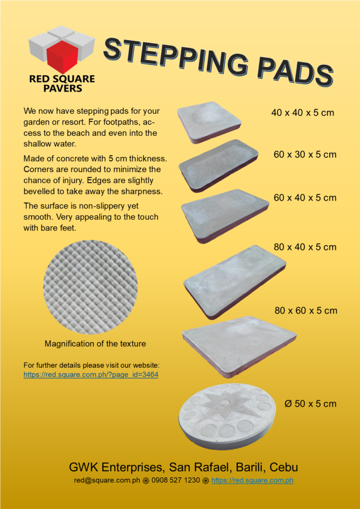 Stepping Pads | Red Square Pavers